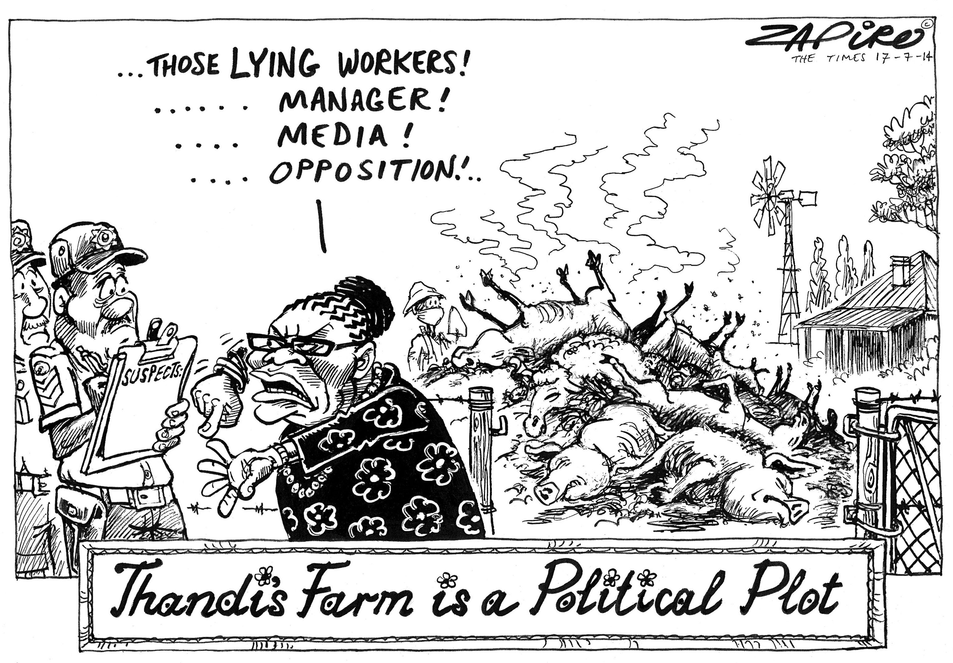 Zapiro: Thandi Modise and her animal farm | The Mail & Guardian