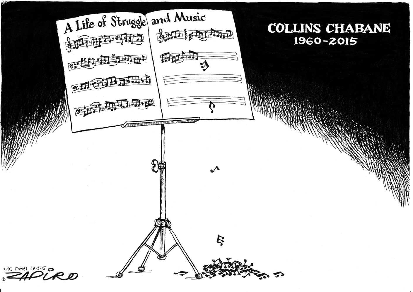 Zapiro: Collins Chabane: 1960 – 2015 – The Mail & Guardian