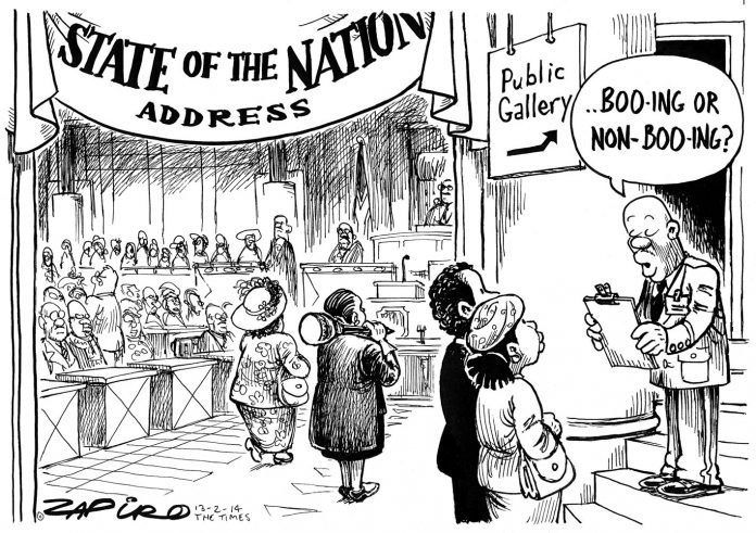 Zapiro: Jacob Zuma and the State of the Nation address – The Mail ...