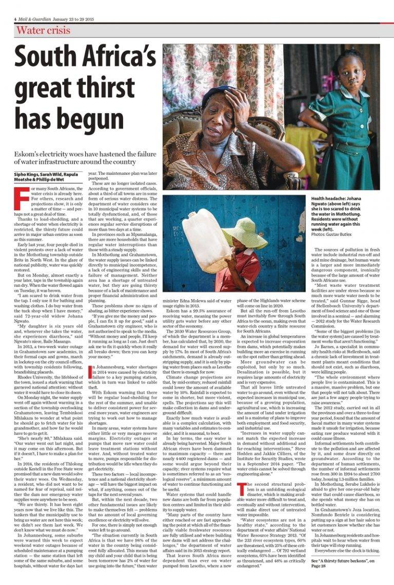From the archives: The water crisis – The Mail & Guardian